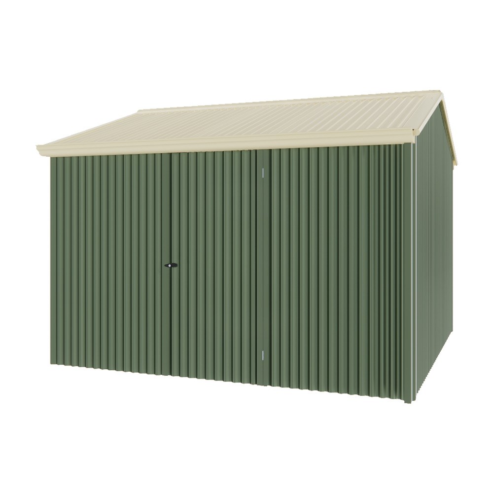 Handi-Heritage Shed H3 3.30X3.30 Roof:Primrose Wall:Rivergum Front/Rear ...